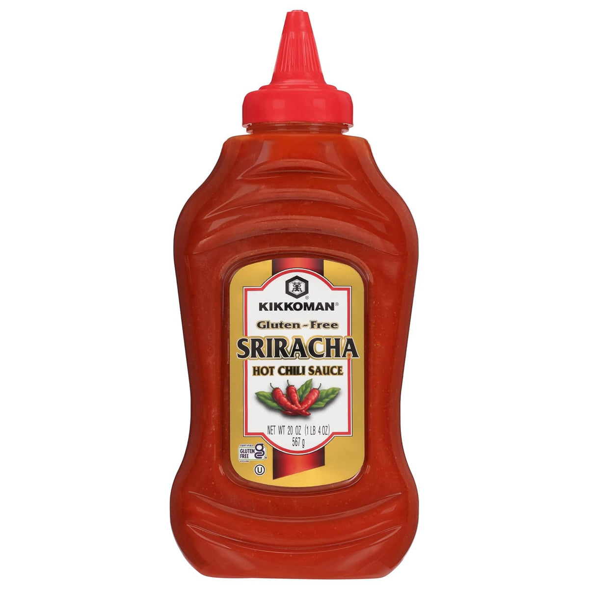 Kikkoman Sriracha Hot Chili Sauce, Gluten Free - 20 Ounce (Case of 6 ...