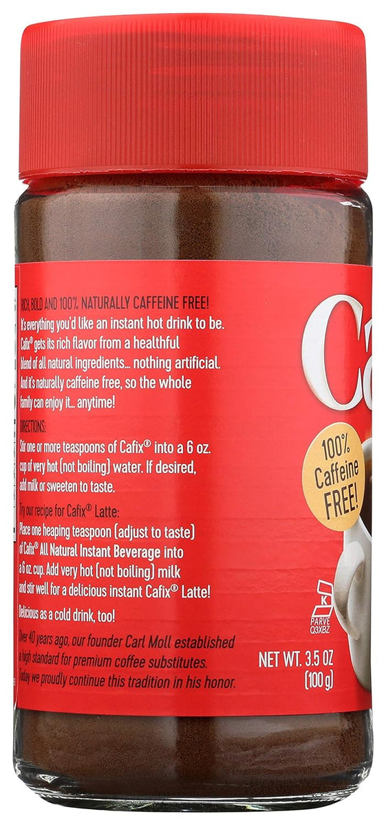 Cafix Caffeine-Free All-Natural Instant Coffee Substitute - 3.5 oz (Ca ...