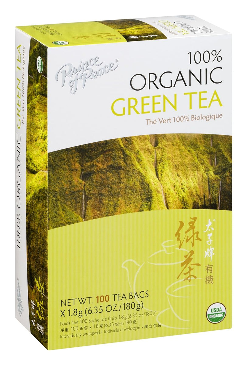 Prince of Peace 100% Organic Green Tea Bags - 100 Count (Case of 4 ...
