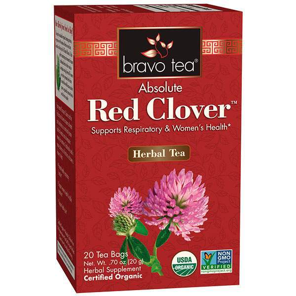 Bravo Tea Absolute Red Clover Herbal Tea Bags - 20 Count (Case of 6 ...