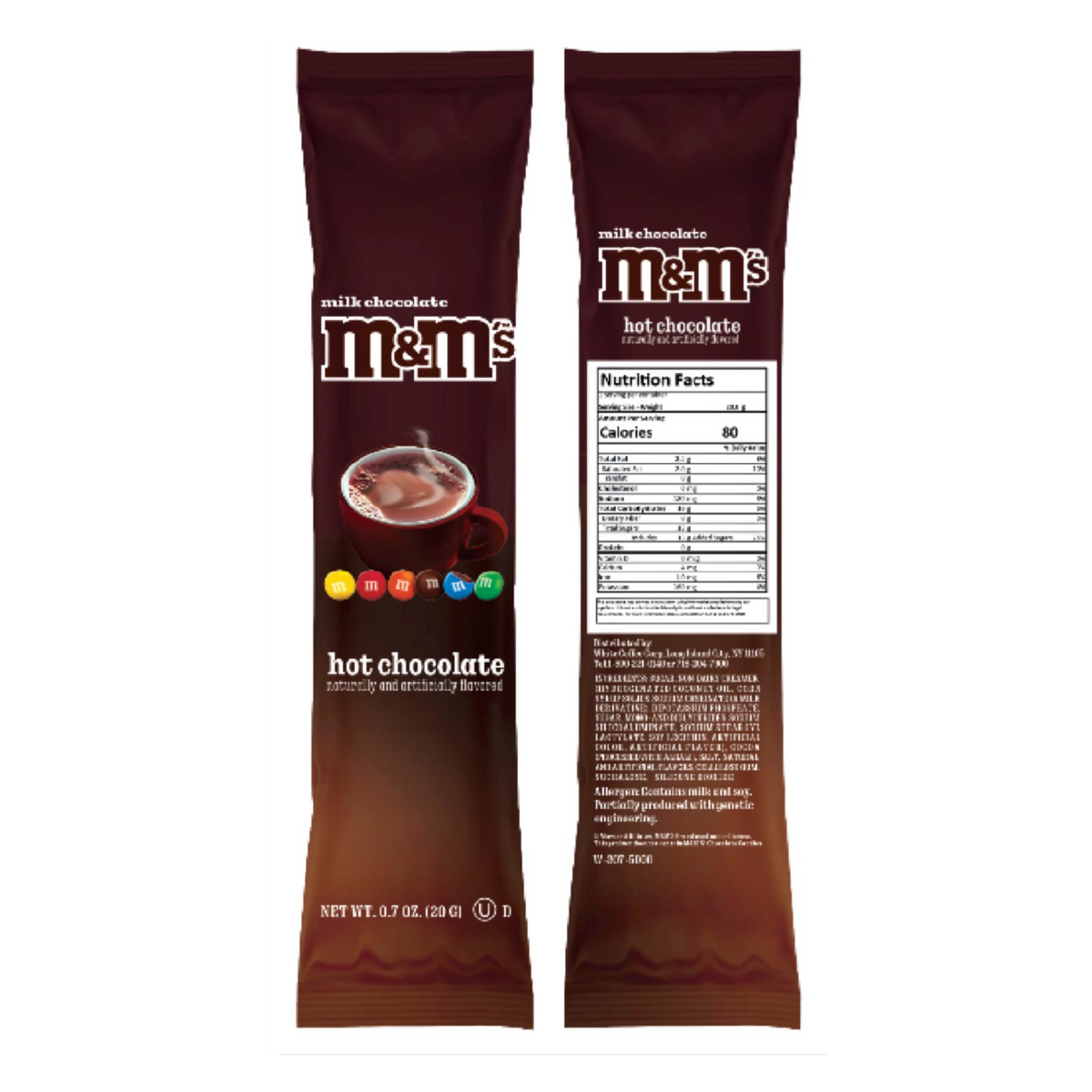 M&M Milk Chocolate Flavored Hot Cocoa Single Serve Sticks - 6 Count (C ...