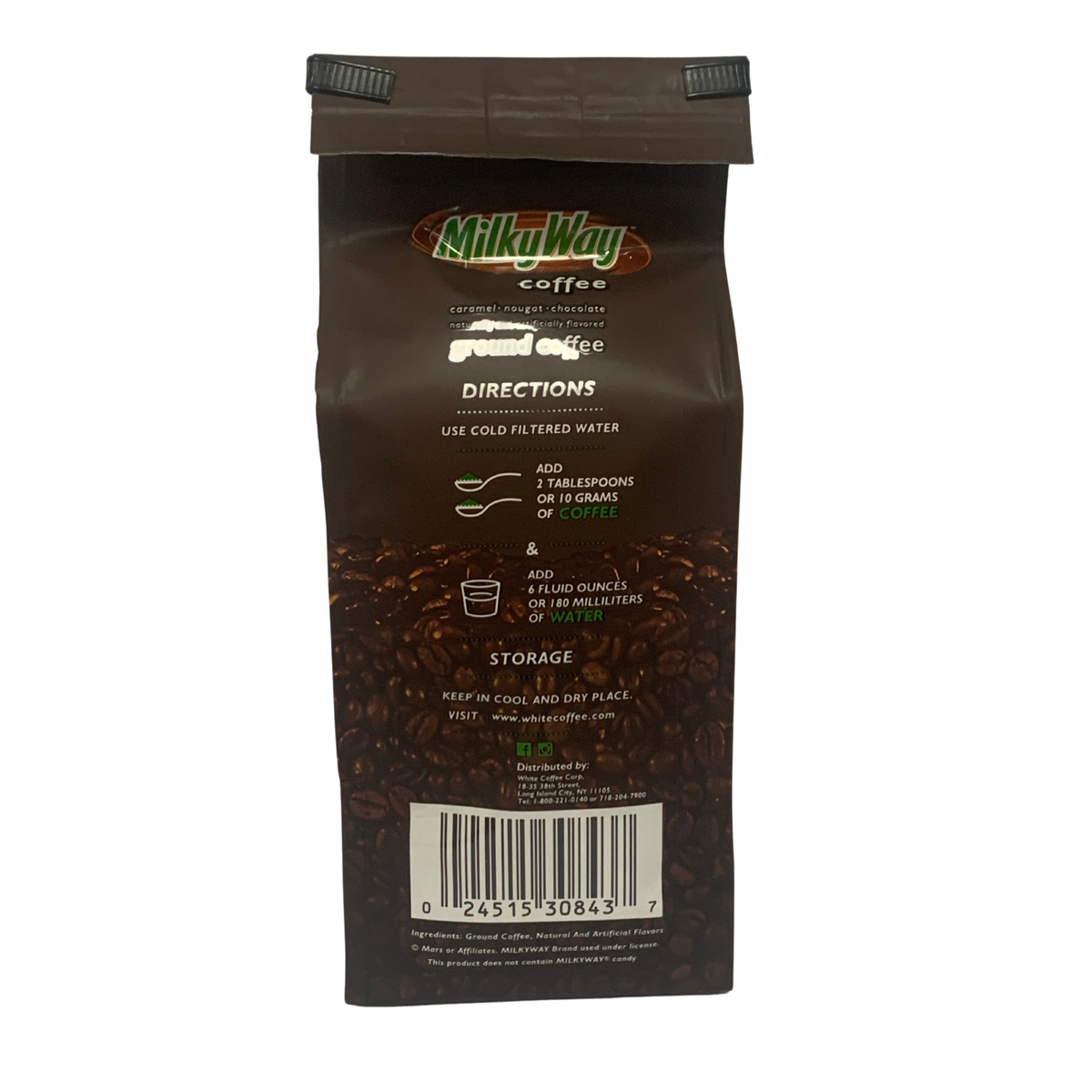 Milky Way Caramel Nougat & Chooclate Flavored Ground Coffee - 10 Ounce ...