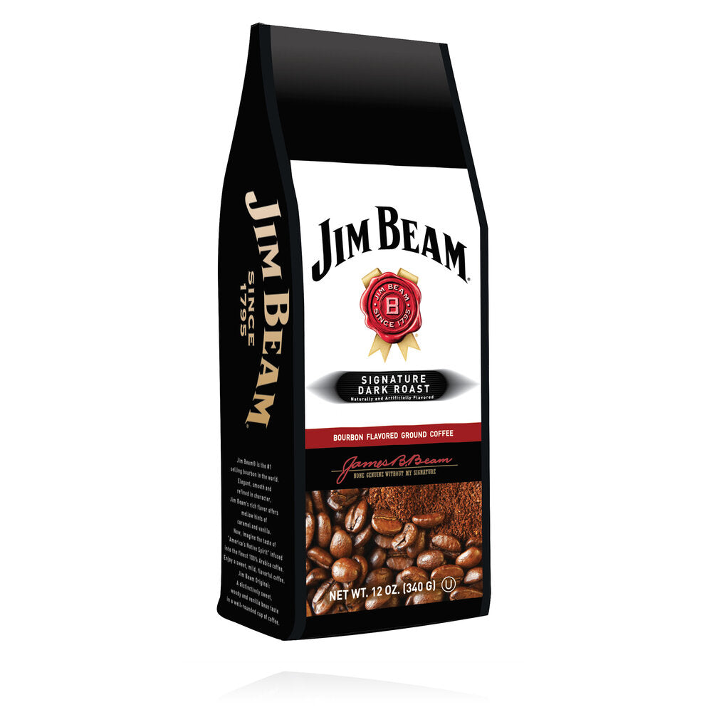 Jim Beam Dark Roast Bourbon Flavored Ground Coffee - 12 Ounce – Meadow ...